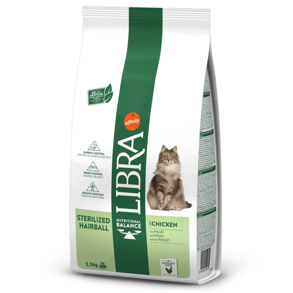 Libra esterilizado hairball frango 1.5kg